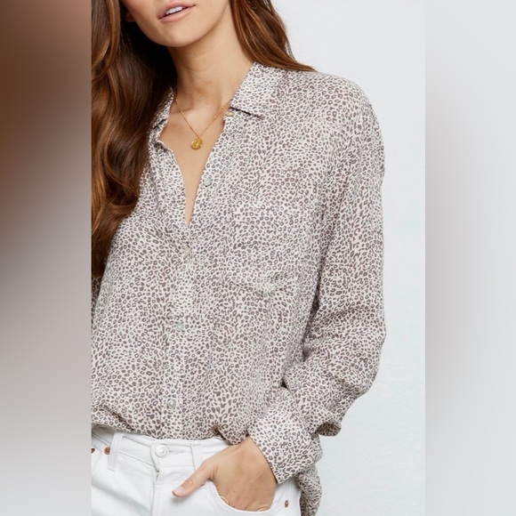 Rails | Tops | Rails Taupe Leopard Print Button Down Charli Shirt In ...